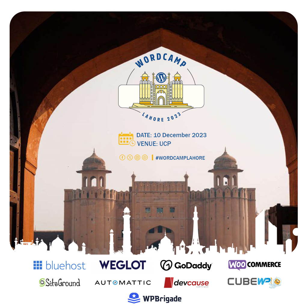 WordCamp Lahore 2023 is looking for Speakers and Sponsors – WordCamp ...